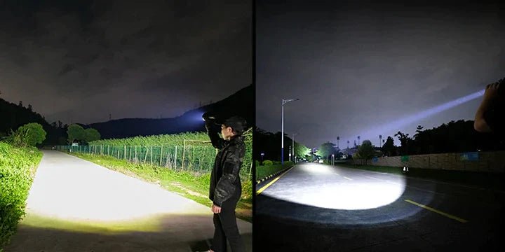 Dual Mode Beam Flashlight Flood and Spot Mode